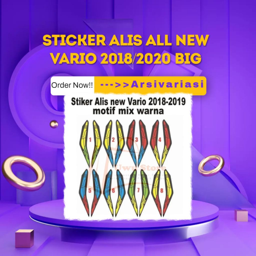 Jual Stiker sticker alis all NEW vario 2018/2020 mix warna | Shopee ...