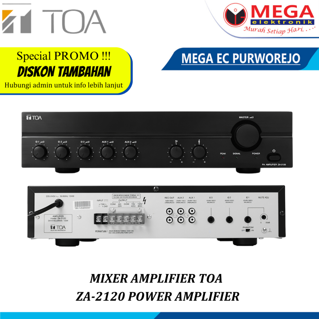Jual MIXER AMPLIFIER TOA ZA-2120 120W POWER AMPLIFIER | Shopee Indonesia