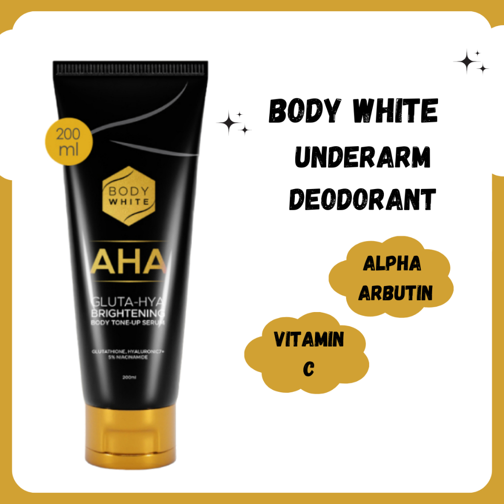 Jual Body White Aha Underarm Deodorant Bright Cream 50ml | Shopee Indonesia