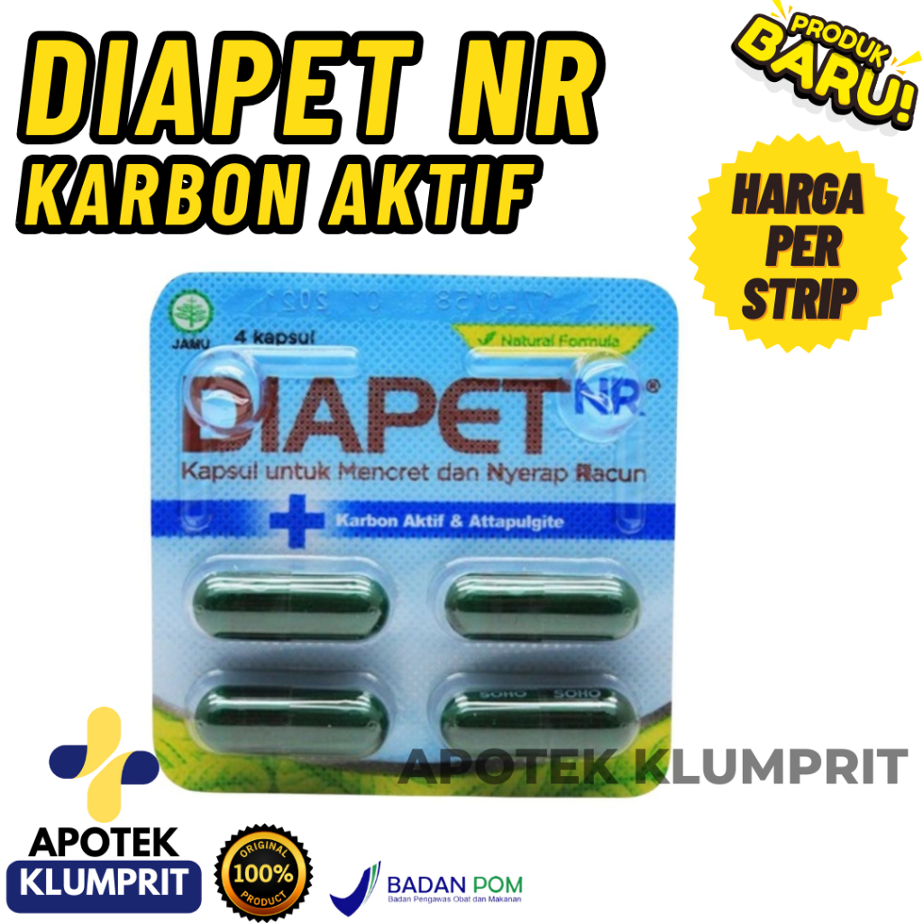 Jual DIAPET NR / PER STRIP / ISI 4 TABLET / DIARE | Shopee Indonesia