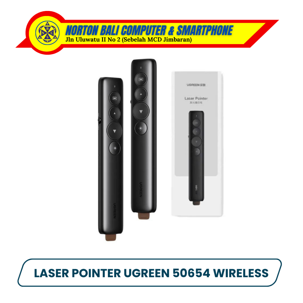 Jual UGREEN 50654 Wireless Laser Pointer Without Vol Black | Shopee Indonesia