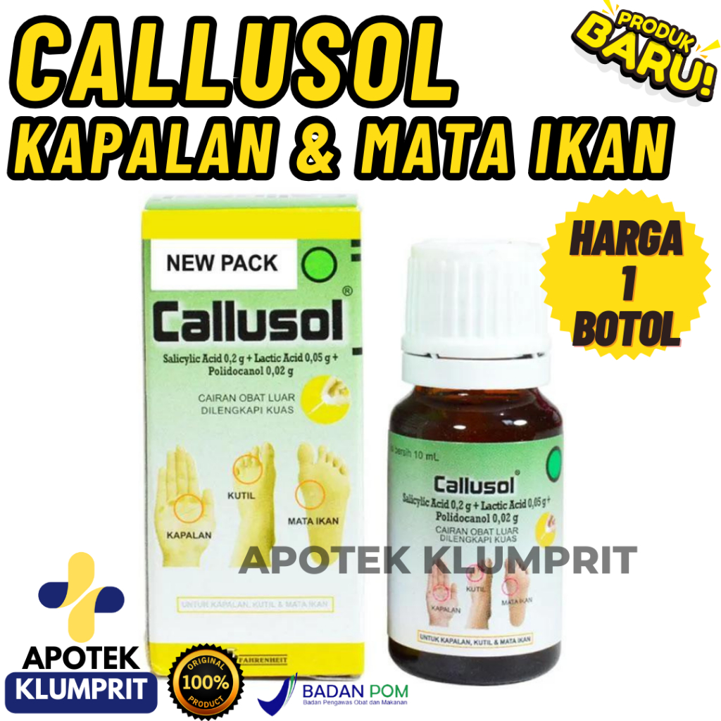 Jual CALLUSOL / 1 BOTOL / KAPALAN / MATA IKAN | Shopee Indonesia