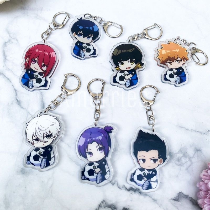 Jual Gantungan Kunci Blue Lock Isagi Bachira Barou/ Keychain Anime Blue ...