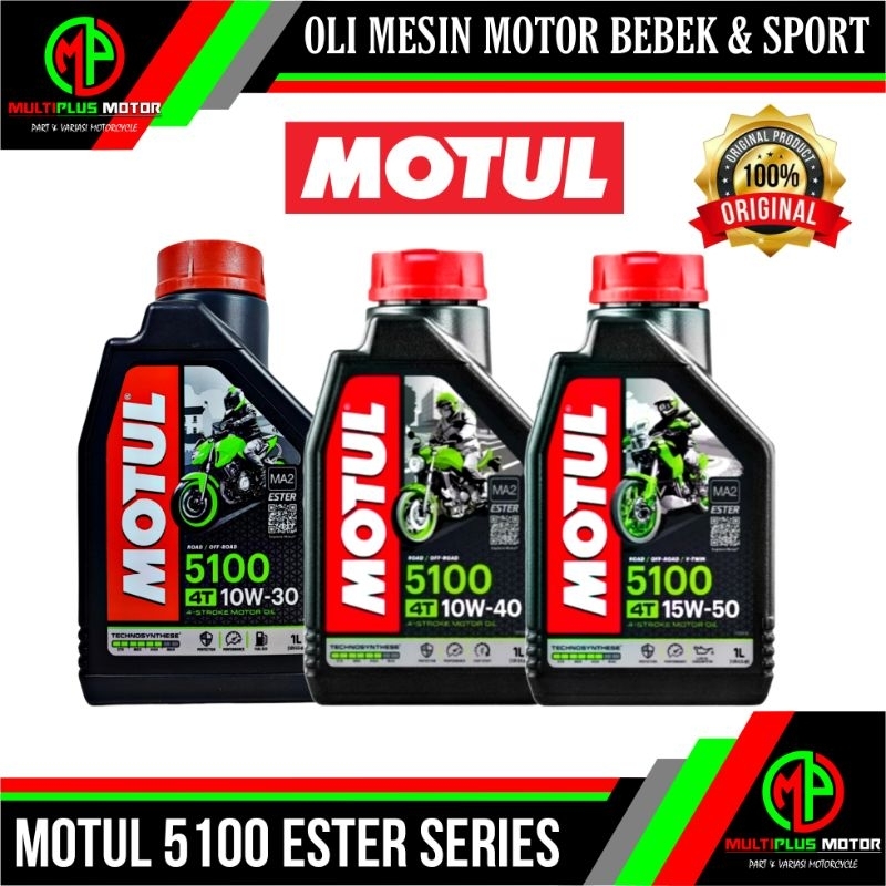 Jual Oli mesin motor SPORT 4T MOTUL 5100 ESTER 4T ORIGINAL 100% All varian | Shopee Indonesia