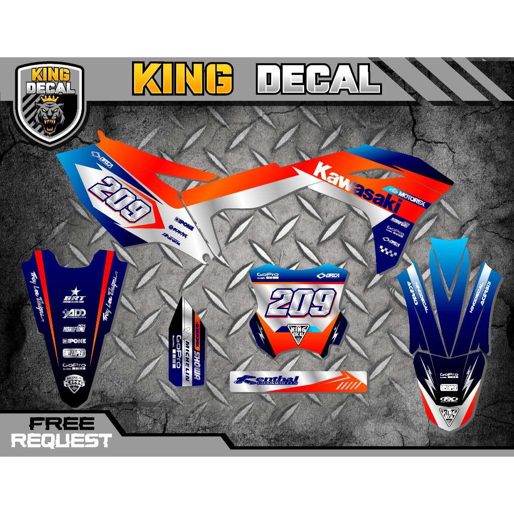 Jual DECAL STICKER KX 250 DECAL KX 450 DECAL STICKER KXF 250 DECAL KXF ...