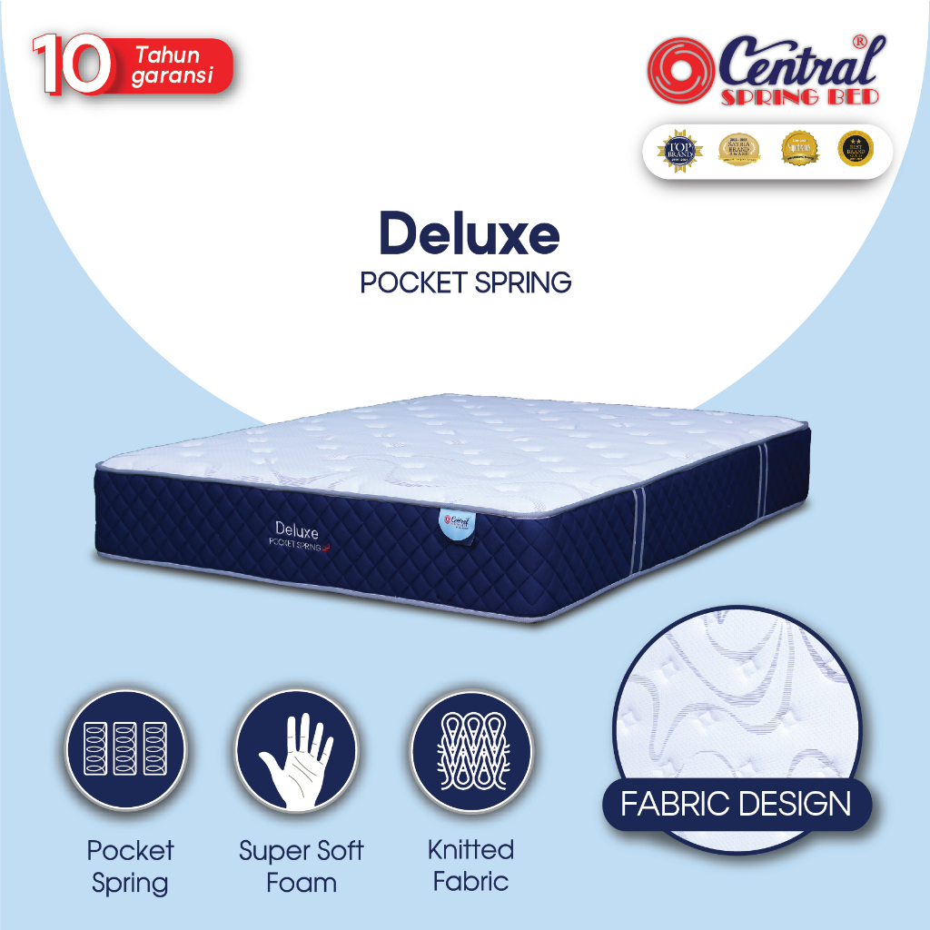 Jual Kasur Central Springbed Deluxe Pocket Spring | Shopee Indonesia