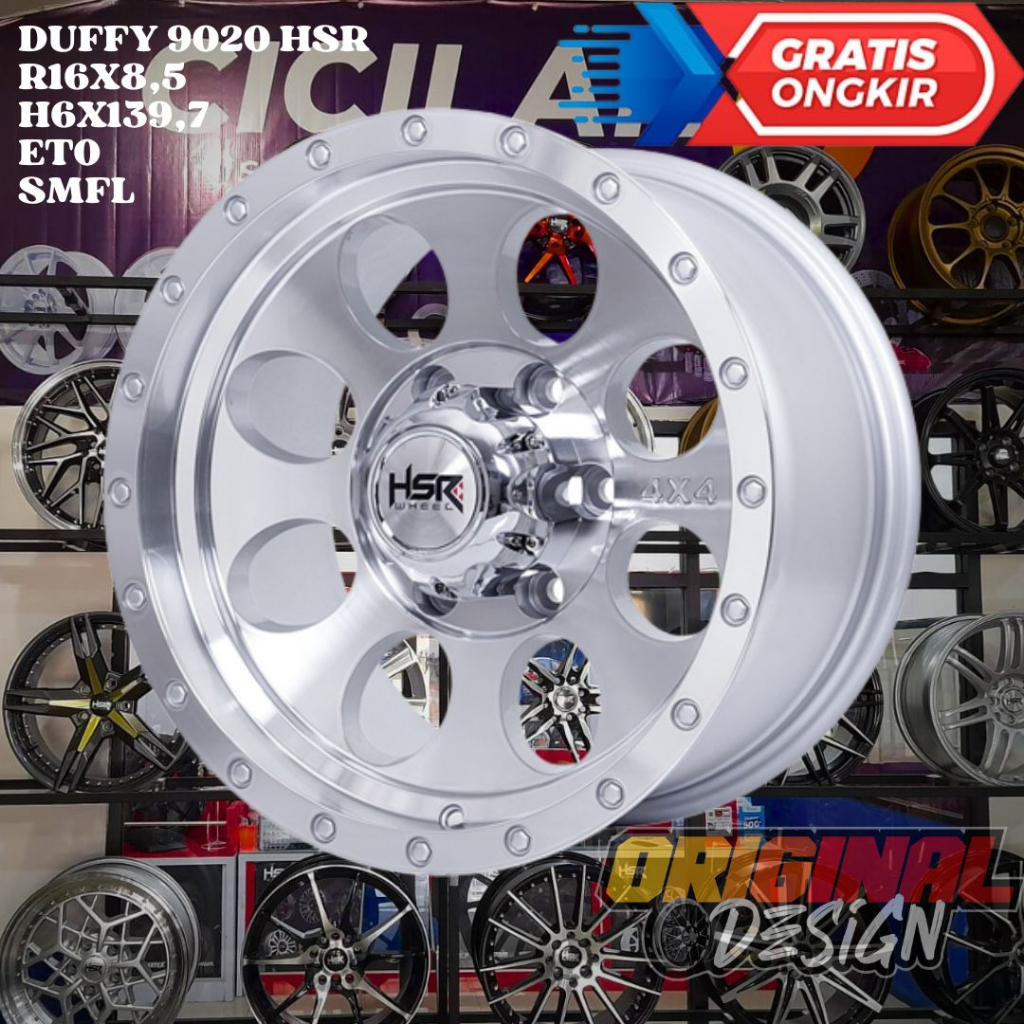 Jual Velg Mobil Ring 16 HSR DUFFY R16 Lebar 8,5 Colorado Ranger Dmax ...