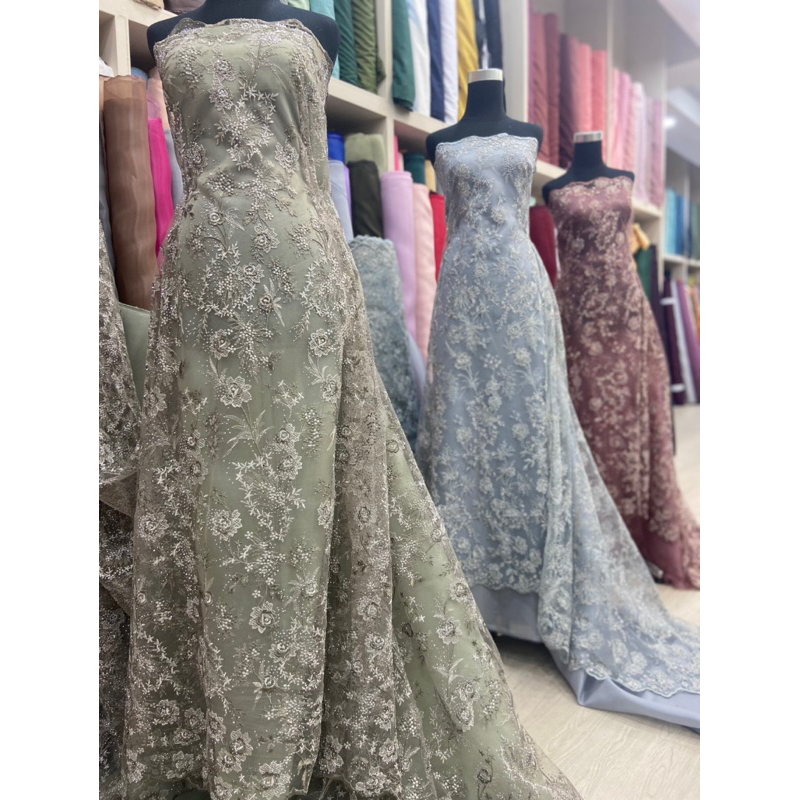 Jual brokat tulle payet,brokat akar menjalar,cantik dan mewah | Shopee ...