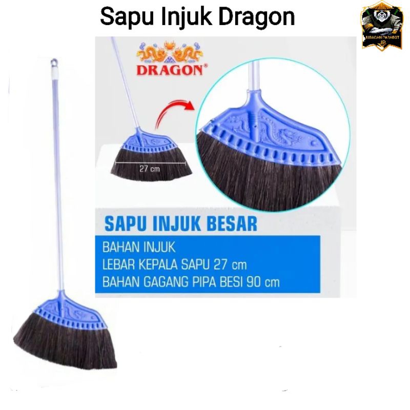 Jual Sapu Lantai Injuk Hitam Dragon Dengan Gagang | Shopee Indonesia