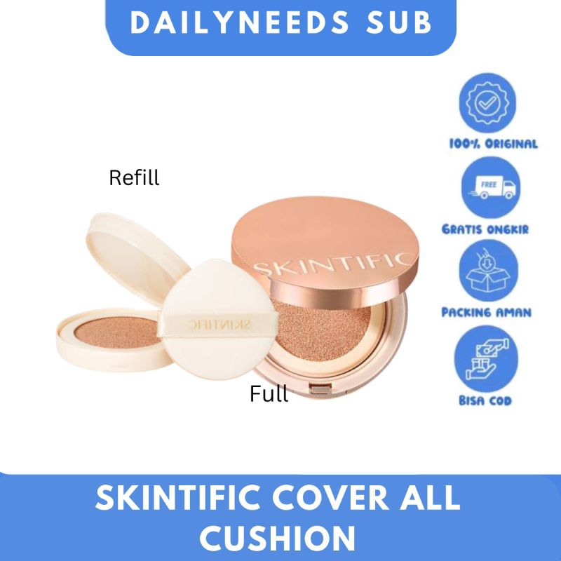 Jual SKINTIFIC COVER ALL PERFECT CUSHION FULL SIZE KACA REFILL CUSION ...