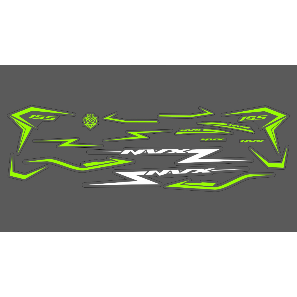 Jual STRIPING TRANSPARAN NVX COSTUM AEROX OLD 155 VVA LIGHTNING DESIGN ...