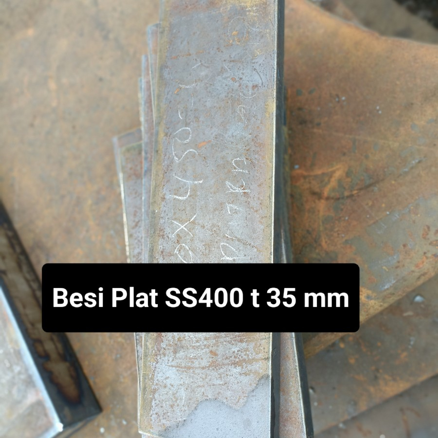 Jual Besi Plat SS400 t 35 mm X 55 mm X 140 mm | Shopee Indonesia
