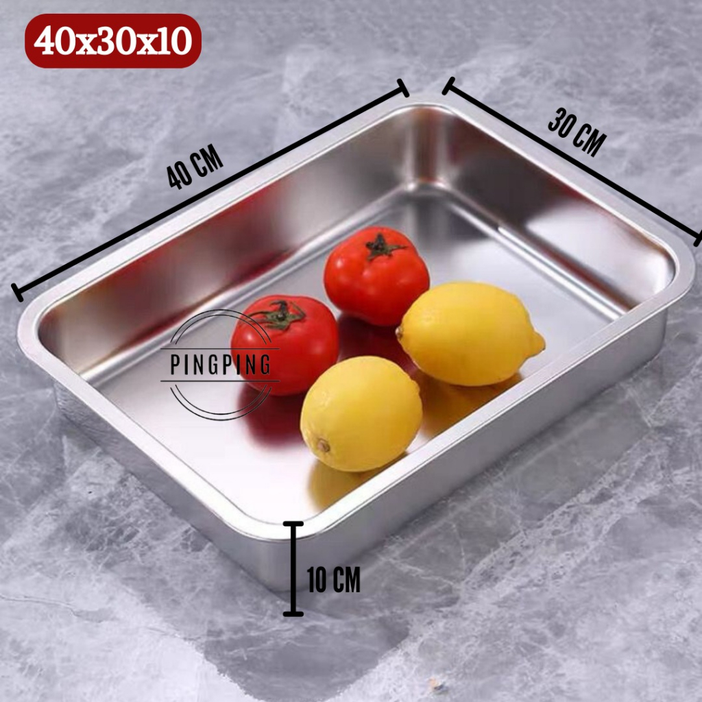 Jual Nampan Stainless Jumbo / Nampan Stainless Steel Tebal 60x40x10 ...