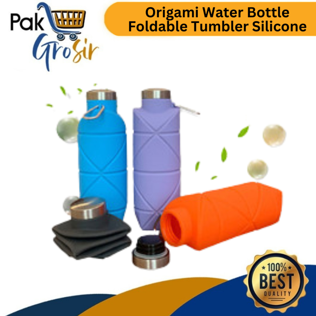 Jual Origami Water Bottle Foldable Silicone Collapsible Botol Minum ...