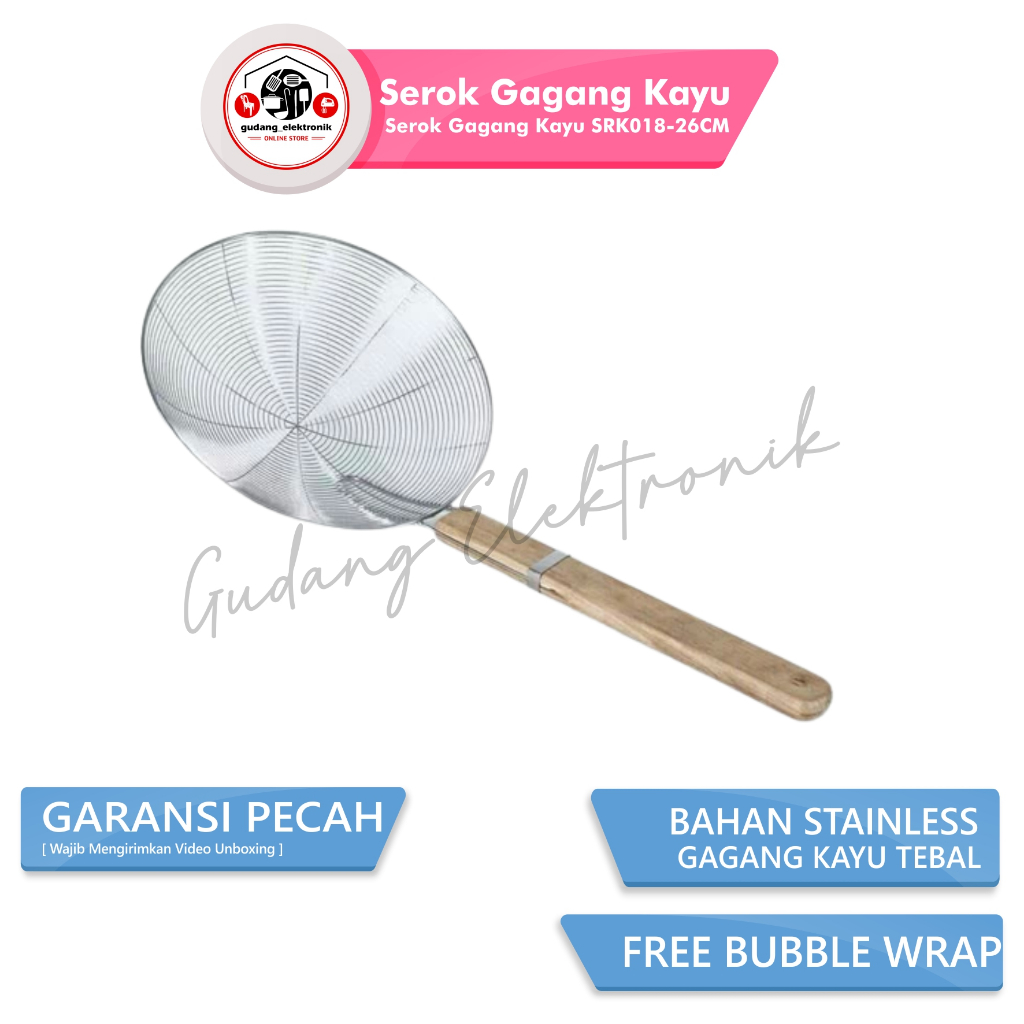 Jual Serok Besar Serok Jumbo Stainles Gagang Kayu Serok Dapur SRK018 ...
