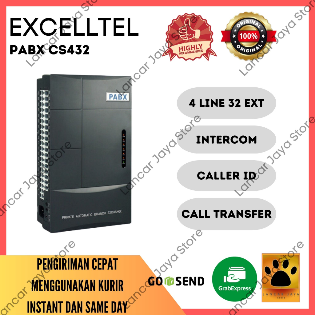 Jual PABX Excelltel CS432 Excelltel Basic PABX 4 Line 32 Ext CS432 ...