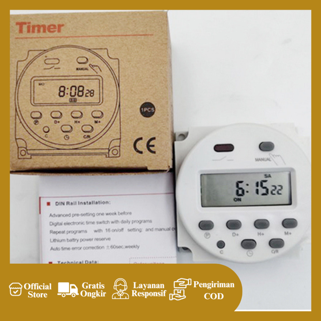 Jual Timer Switch Digital Time Delay Relay 220v CN101A Untuk Lampu Digital | Shopee Indonesia