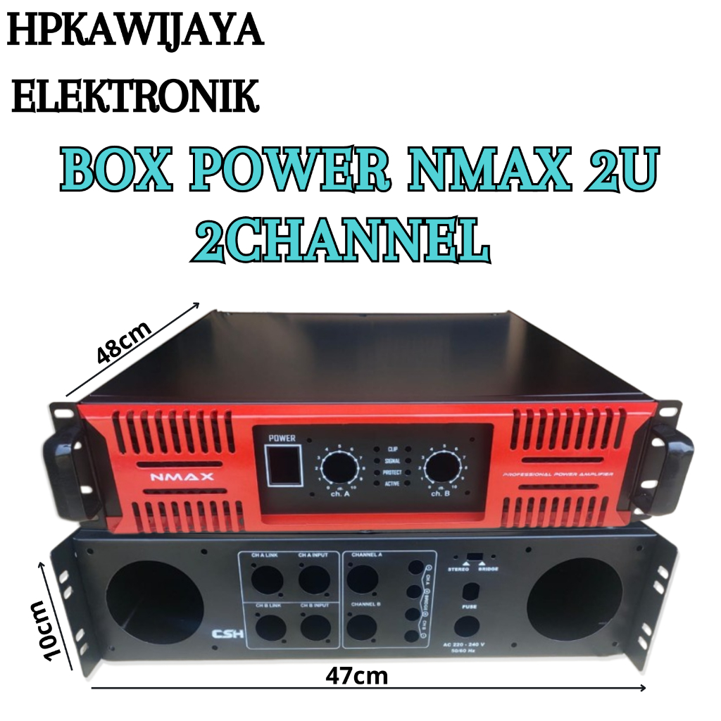 Jual BOX POWER AMPLIFIER 2 CHANNEL 2U N-MAX BOX POWER NMAX 2U 2CH | Shopee Indonesia