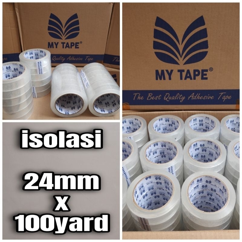 Jual Isolasi / selotip bening 24mm x 100yard ( 1 Dus ) - My Tape ...
