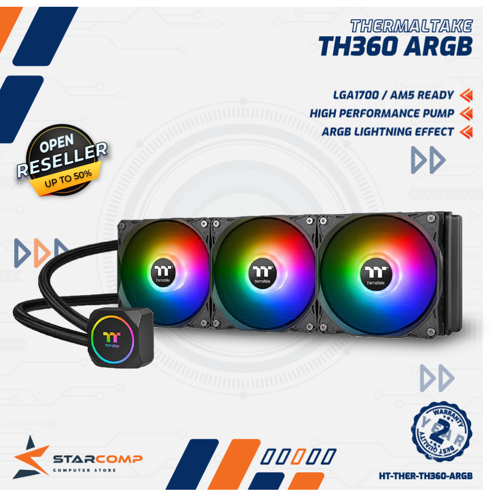 Jual Thermaltake TH360 ARGB Sync AIO Liquid Cooler 360MM TH 360 ...