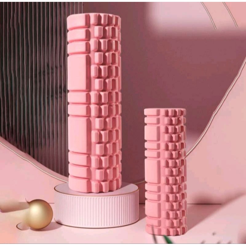 Jual Yoga Exercise Foam Muscle Roller Set/ Busa Untuk Yoga Pink ...