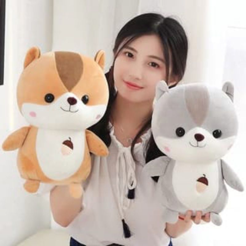 Jual Boneka tupai mini imut ukuran 20cm bahan plush cocok untuk kado ...