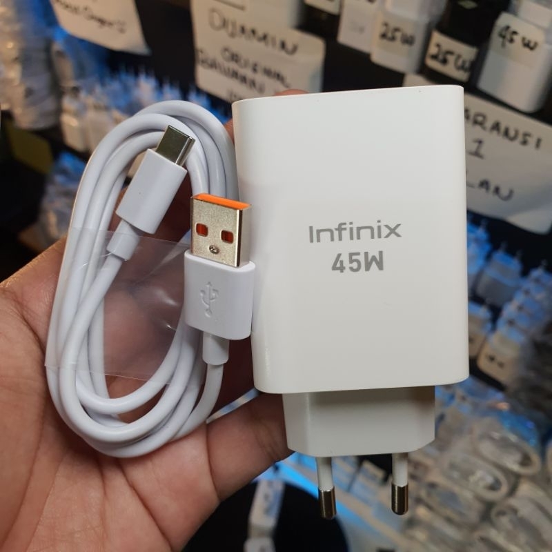 Jual Charger INFINIX 45Wat 4.1A ASLI BAWAAN HP SUPER CHARGER Ori Zero ...
