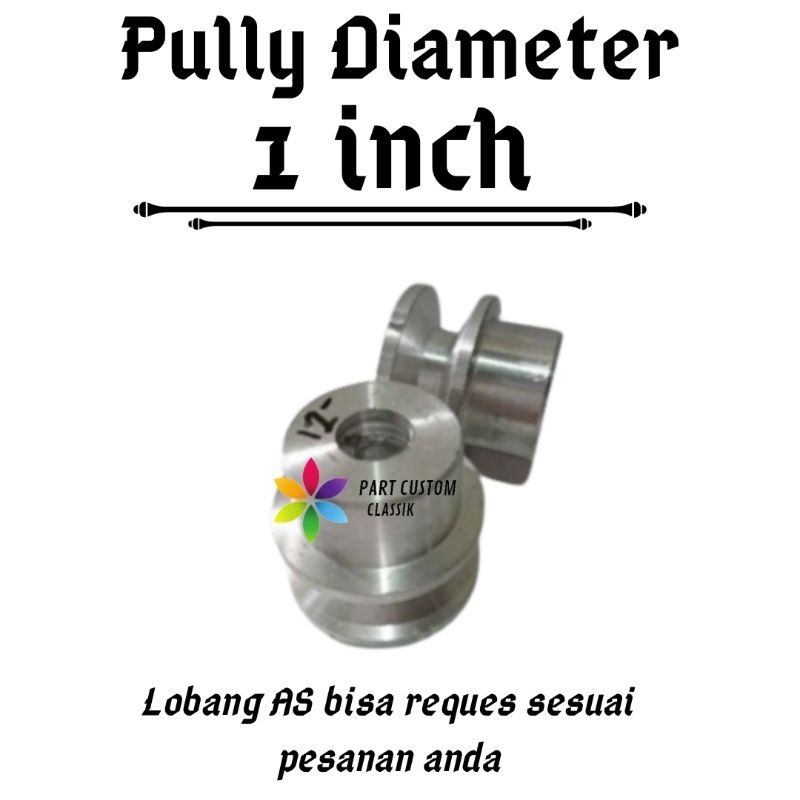Jual Pulley pully puli Puley Poli polly Aluminium Dinamo 1 INCH ...