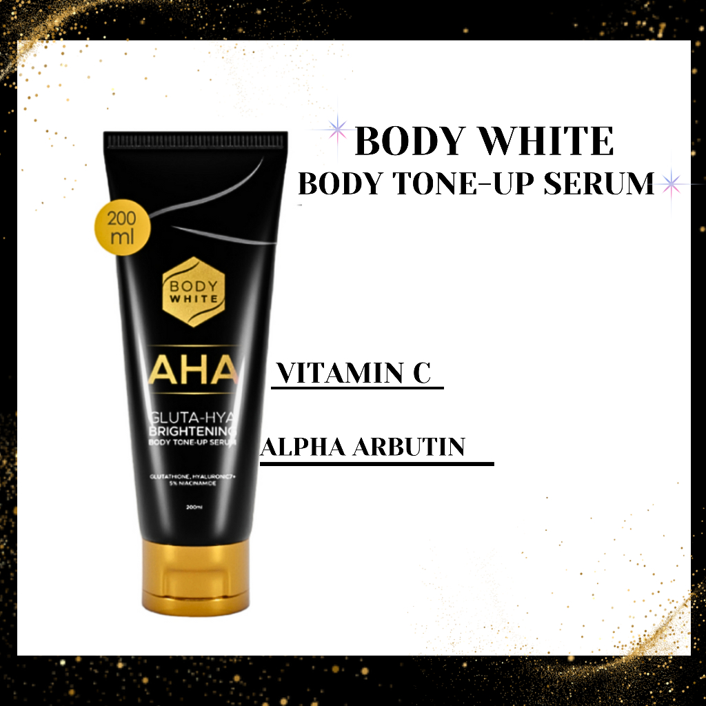 Jual Body White Aha Gluta-Hya Brightening Body Tone-Up Serum 200ml | Shopee Indonesia