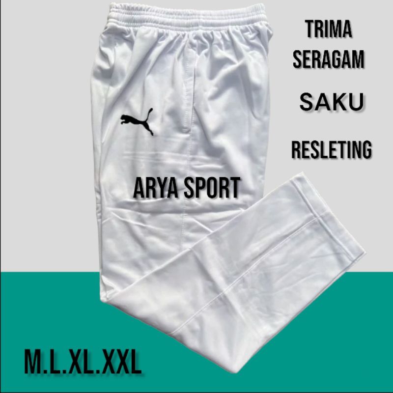 Jual trening panjang putih polos | trening panjang putih Lis | celana ...