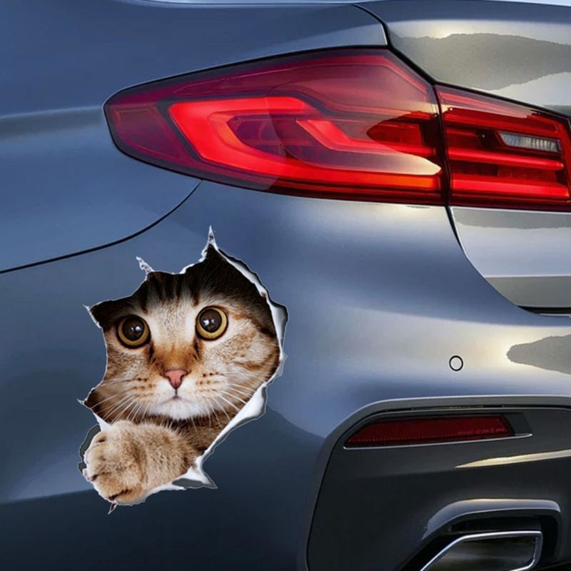 Jual Stiker kucing 3D bahan decal lentur anti air sticker aksesoris ...