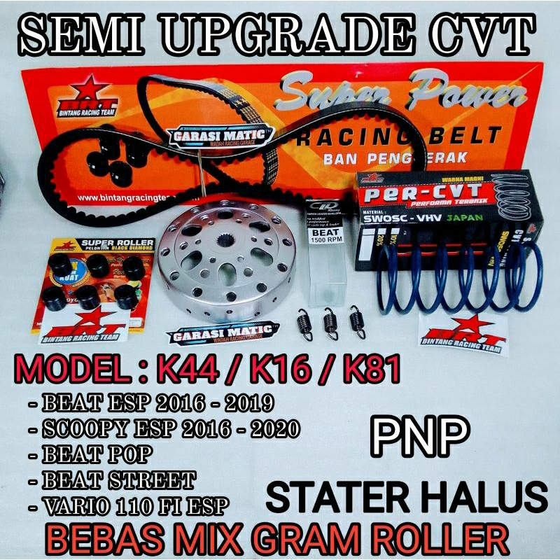 Jual PAKET SEMI UPGRADE CVT K44 ANTI GREDEK ANTI LOYO BEAT ESP BEAT POP ...