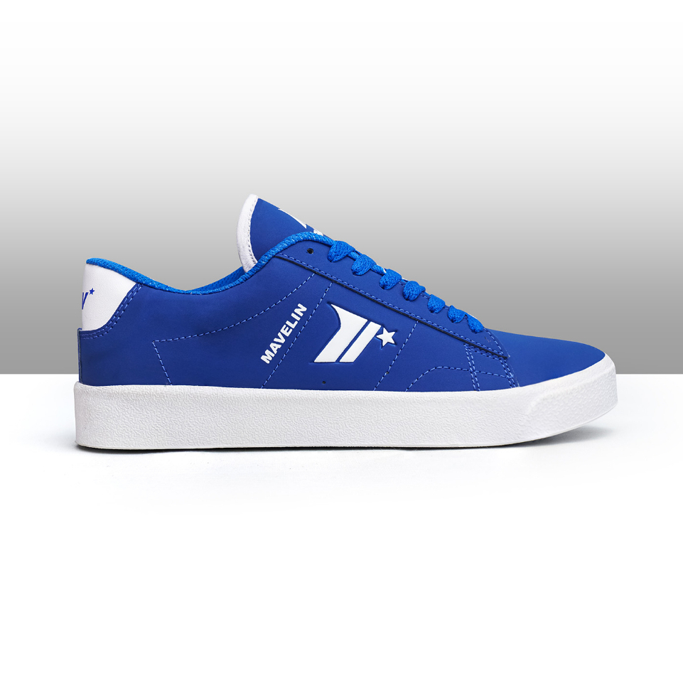 Jual Mavelin Alvin Blue White - Sepatu Sneakers Casual Biru Putih Pria ...