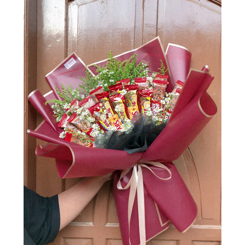Jual Snack bouquet | Buket beng-beng | Bucket Silverqueen | Bunga ...