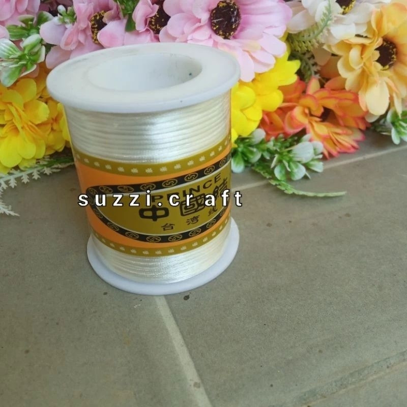 Jual Tali satin Cina ukuran 1mm 100 yard tali giok | Shopee Indonesia