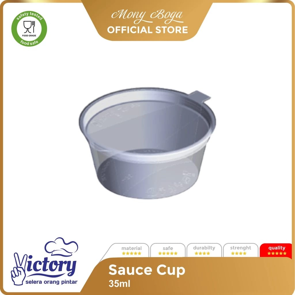 Jual Cup Saos/ Cup Sambal Victory 35ml isi 50pcs | Shopee Indonesia
