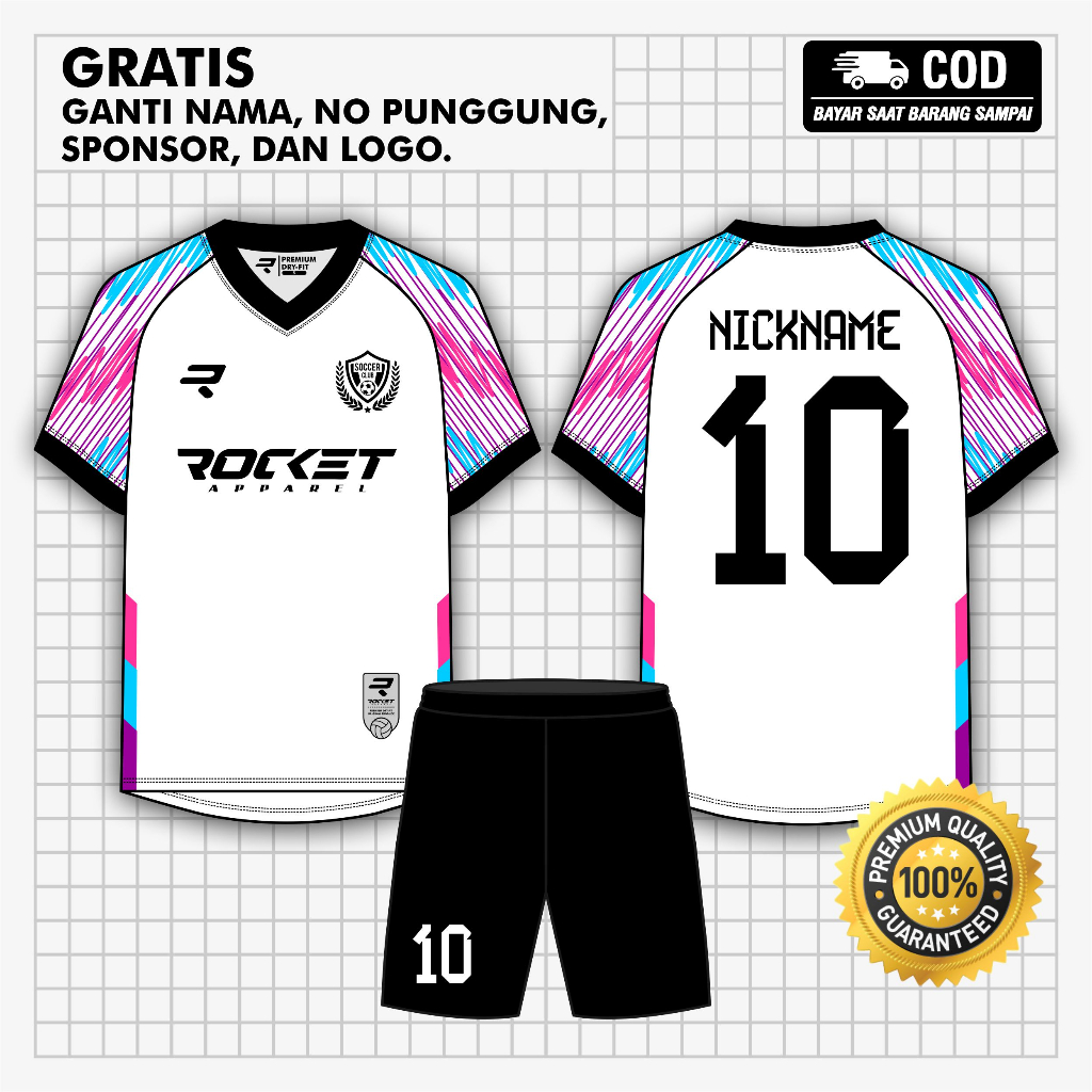 Jual Jersey Futsal Custom Full Printing / Jersey Sepak Bola Custom Full ...