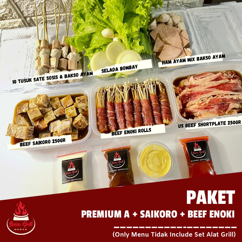 Jual PAKET BEEF PREMIUM A + BEEF SAIKORO + BEEF ENOKI || PAKET BBQ ...