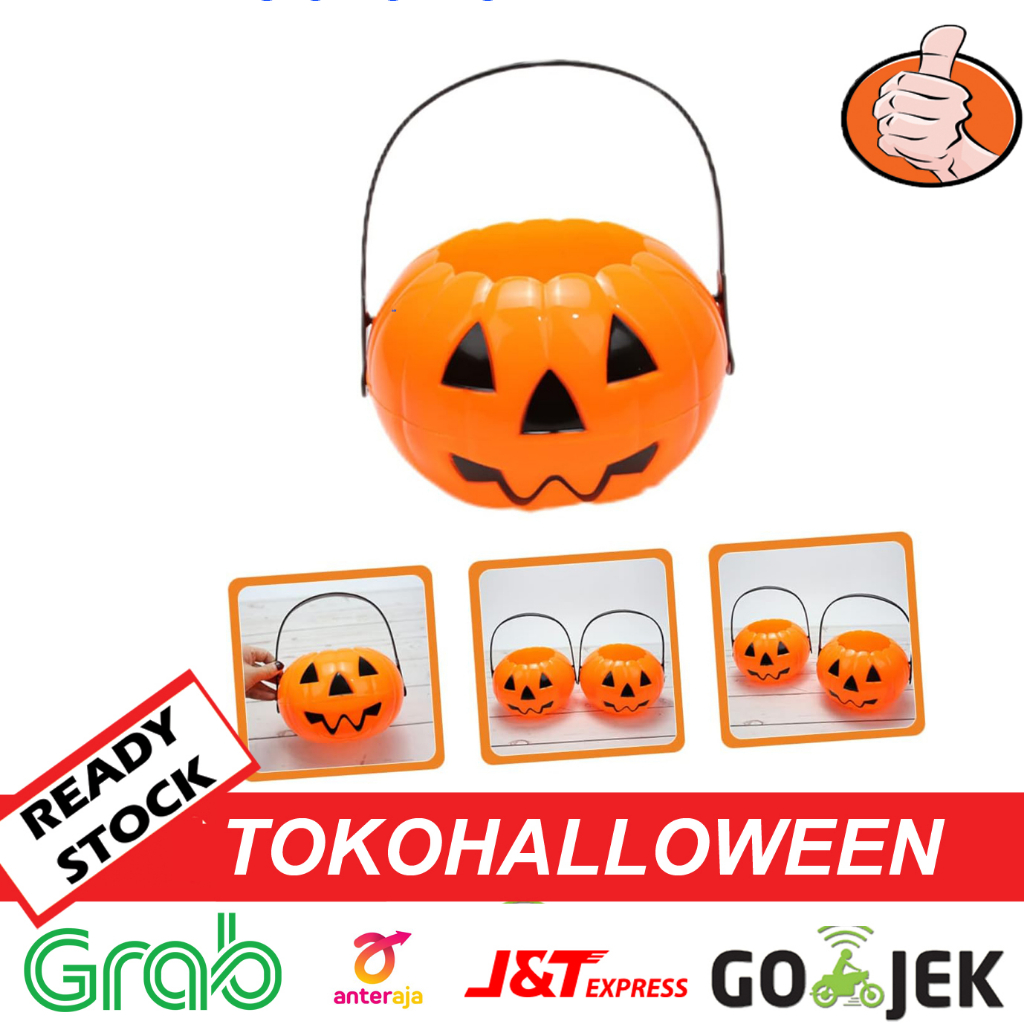 Jual TAS LABU PERMEN HALLOWEEN TRICK OR THREAT PUMPKIN | Shopee Indonesia