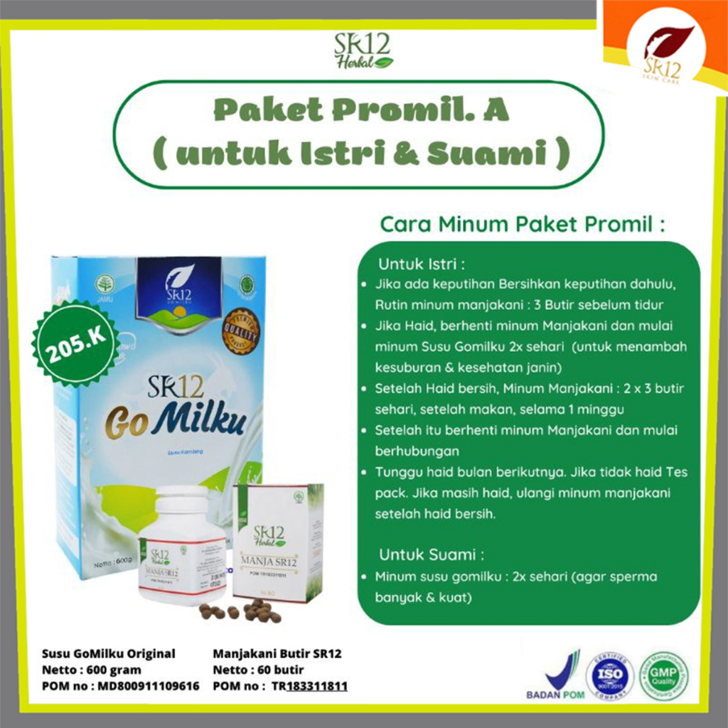Jual SR12 Paket Promil untuk Istri dan Suami Program Hamil Manjakani ...