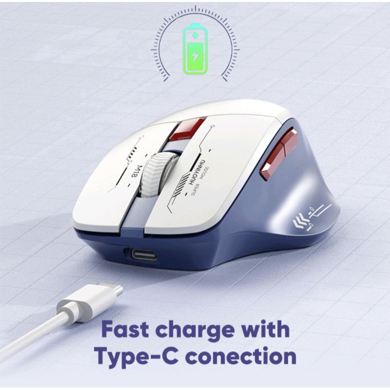 Jual Mouse Wireless Gaming Rechargeable Baterai Type-C Fast | Shopee ...