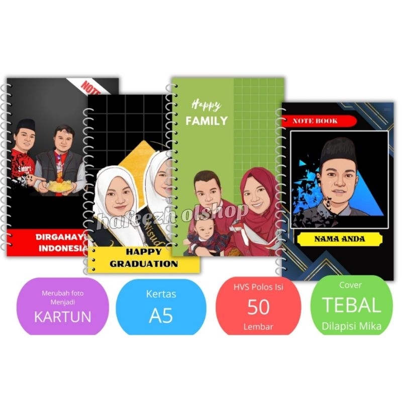 Jual Buku Custom Buku Catatan Notebook Notes Notepad Spiral A5 Custom ...