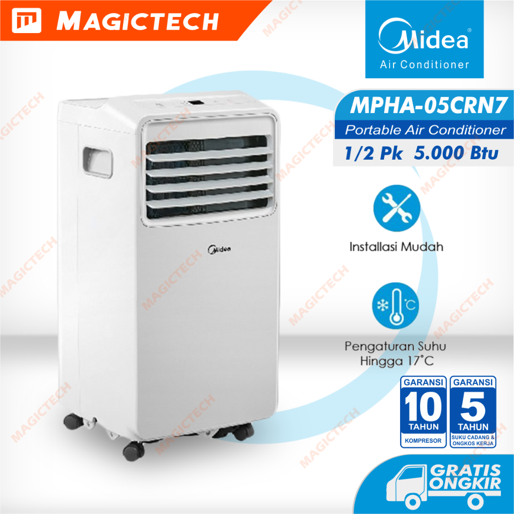 Jual AC PORTABLE MIDEA 1/2 PK (0.5 PK) MPHA-05CRN7 Multiple Function AC | Shopee Indonesia