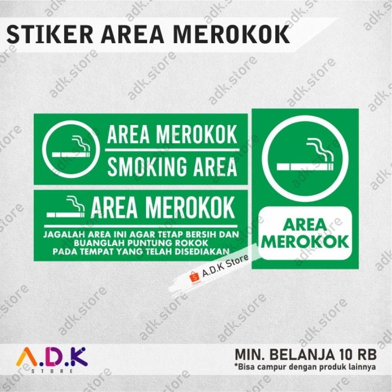 Jual STIKER AREA MEROKOK | SMOKING AREA | Shopee Indonesia
