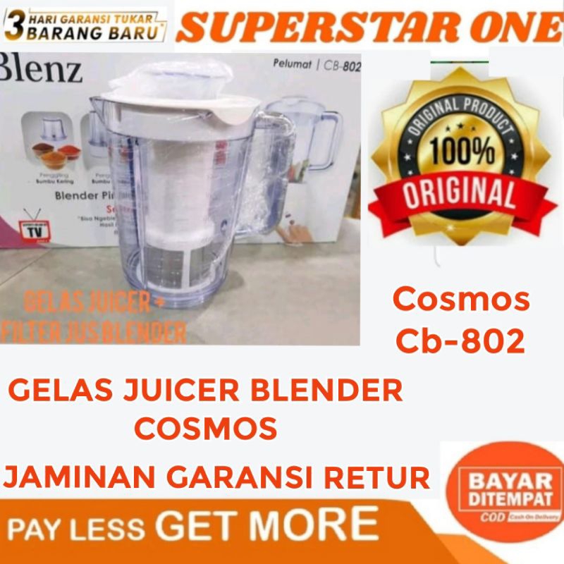 Jual gelas blender juicer cosmos cb802 glas jus+filrer blender cosmos ...