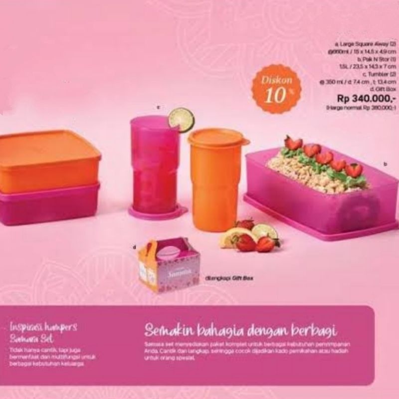 Jual Tupperware Original Paket Set Lengkap Bekal Wadah Makan Gelas ...
