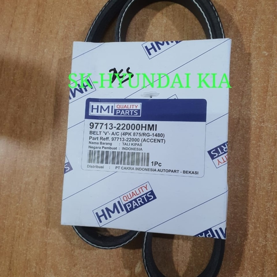 Jual VAN BELT AC 4PK-870/875 KIA PICANTO - ASLI HMI | Shopee Indonesia