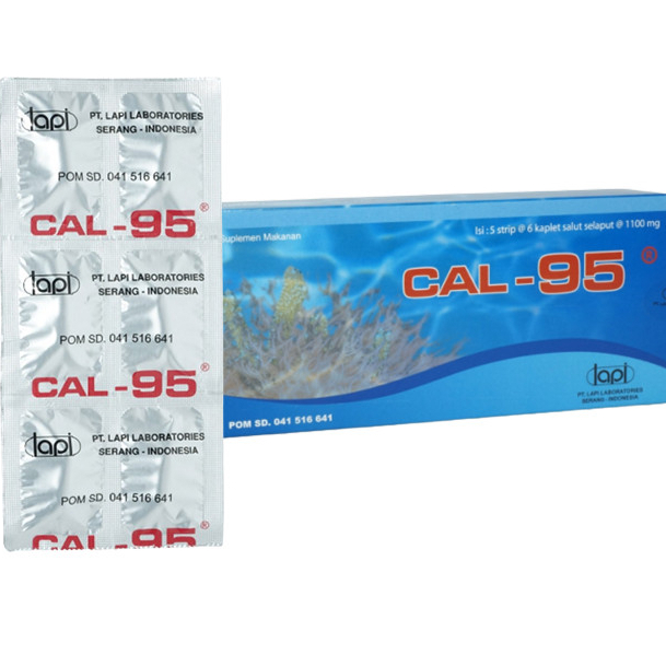 Jual CAL-95 1 BOX 30 TABLET/MEMENUHI KEBUTUHAN KALSIUM ANAK//IBU HAMIL ...