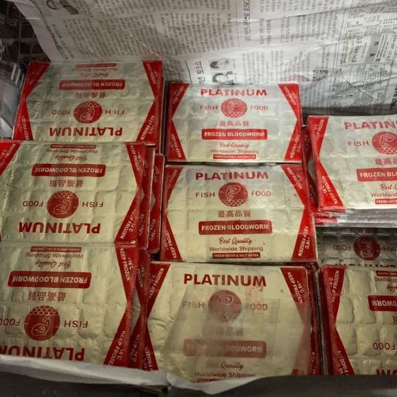 Jual Cacing Beku Kapsul Frozen Bloodworm Merk Platinum | Shopee Indonesia