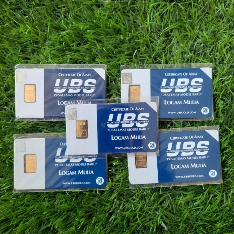 Jual Logam Mulia Antam Emas Batangan LM UBS 1 Gram Press & Kantong Fine ...